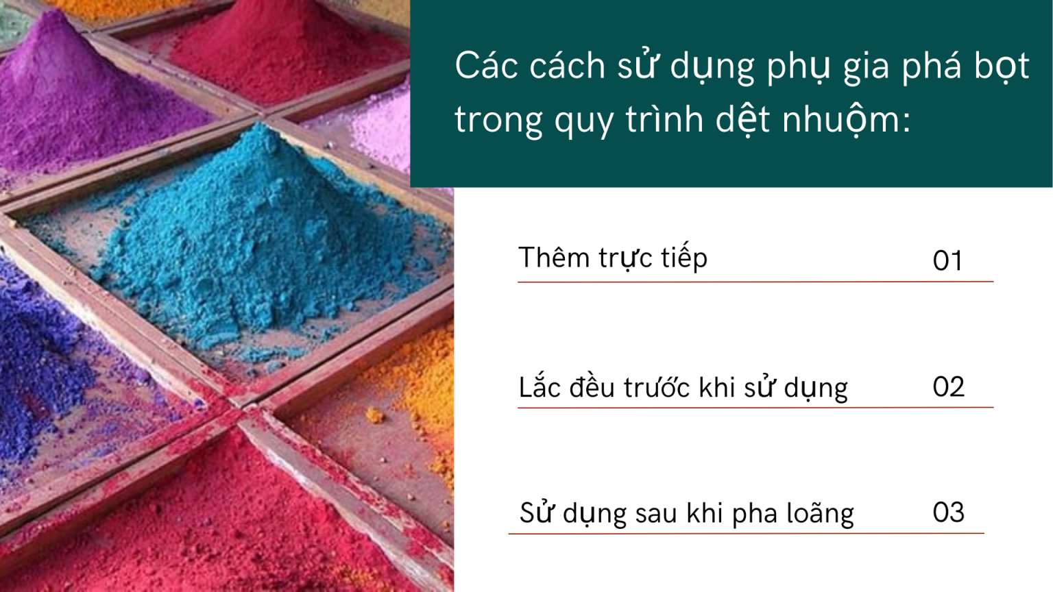Top 5 sản phẩm phụ gia phá bọt ngành dệt nhuộm: An toàn và hiệu quả